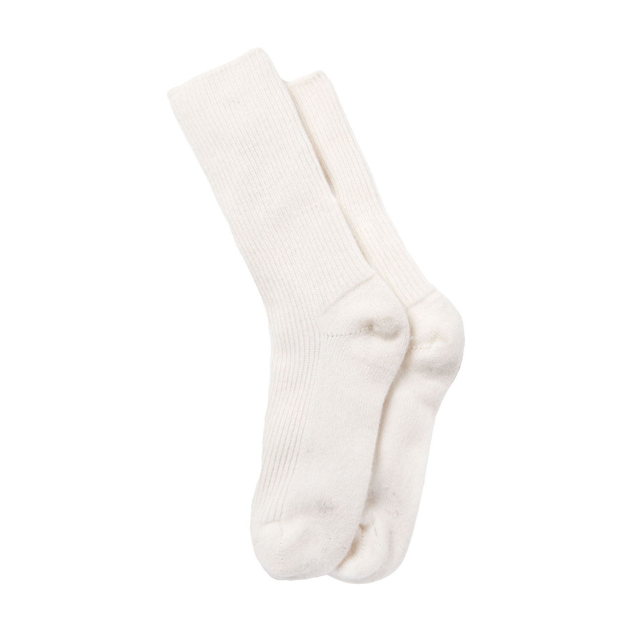 White company cashmere socks store