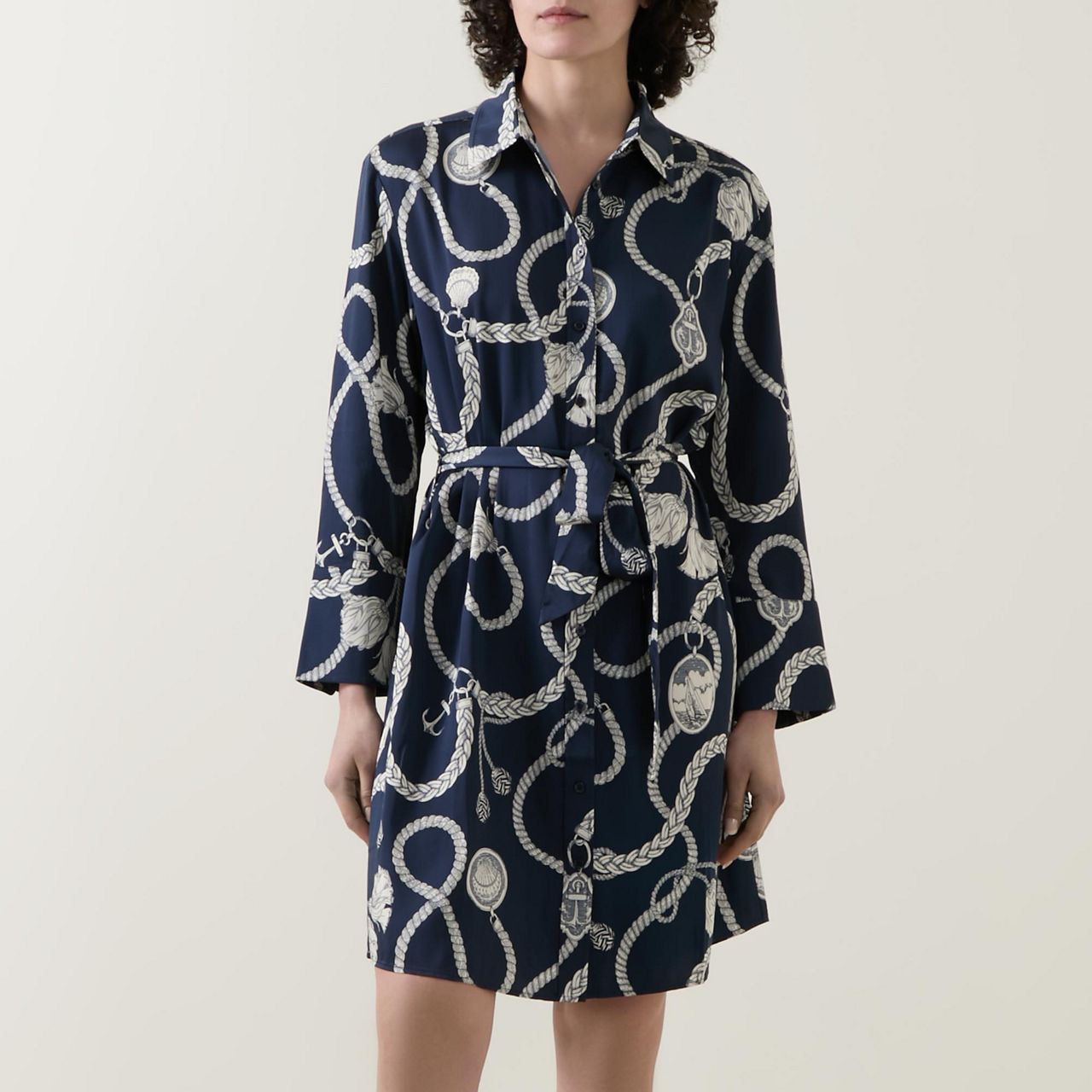 Sailing Rope Mini Shirt Dress