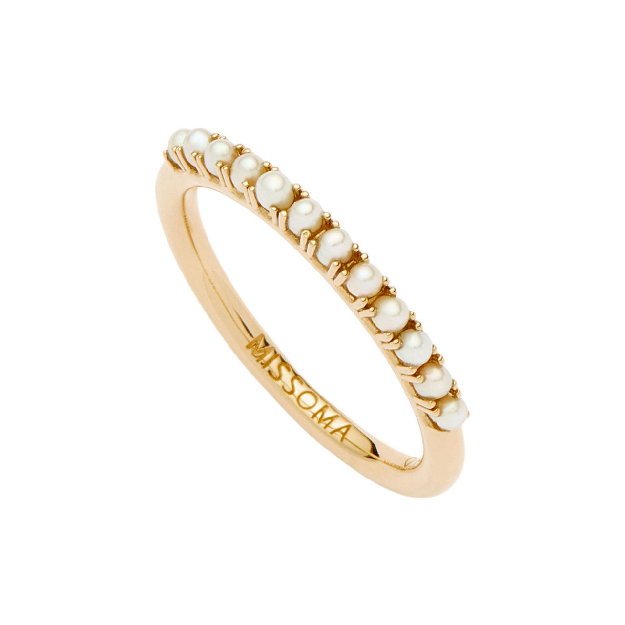 MISSOMA Fine Half Pearl Eternity Ring