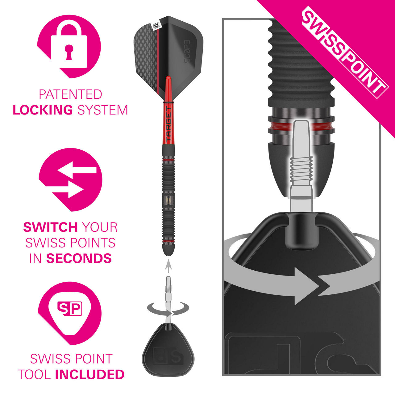 TARGET DARTS Target Scope 90% Tungsten Darts