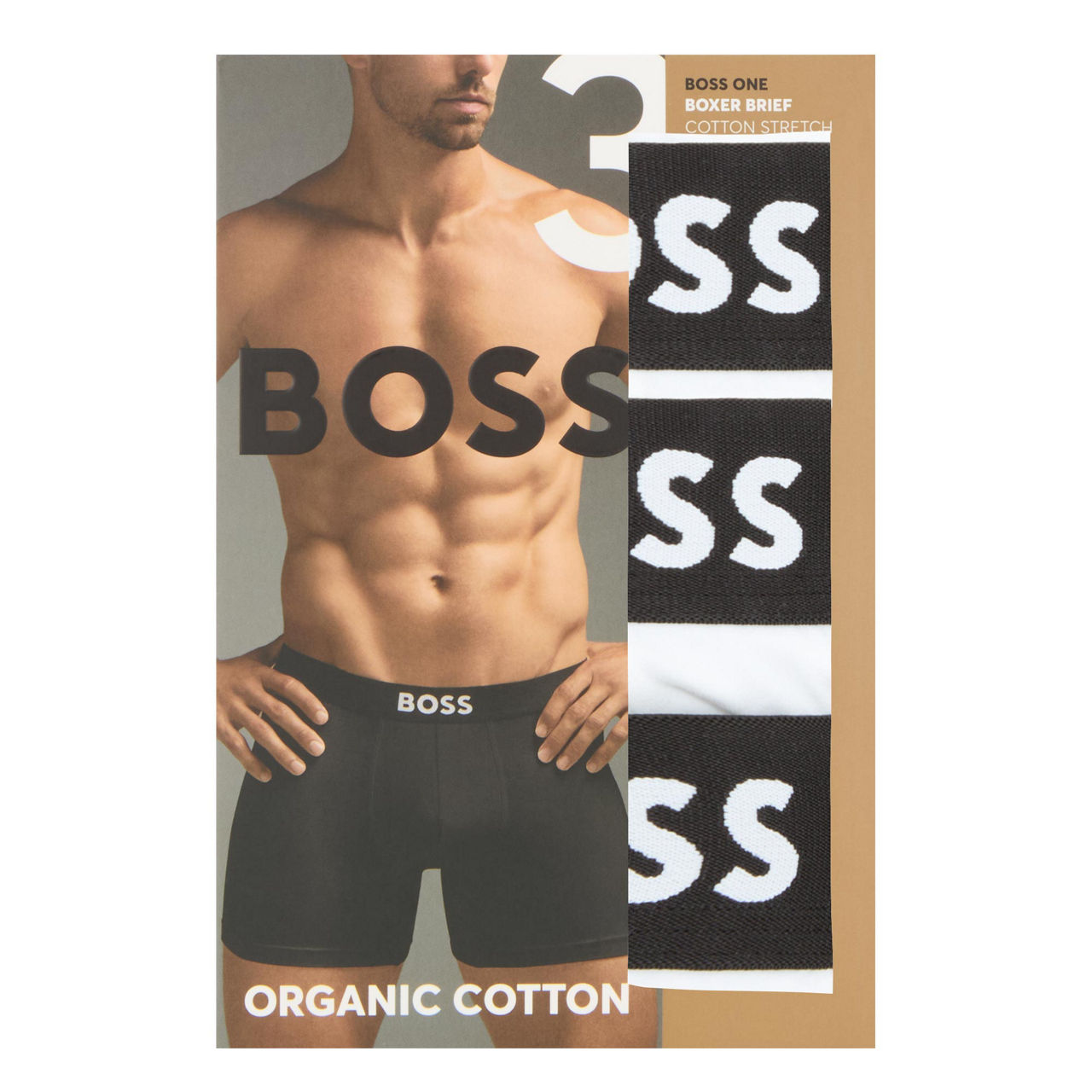 BOSS Three-Pack Logo Boxer Briefs